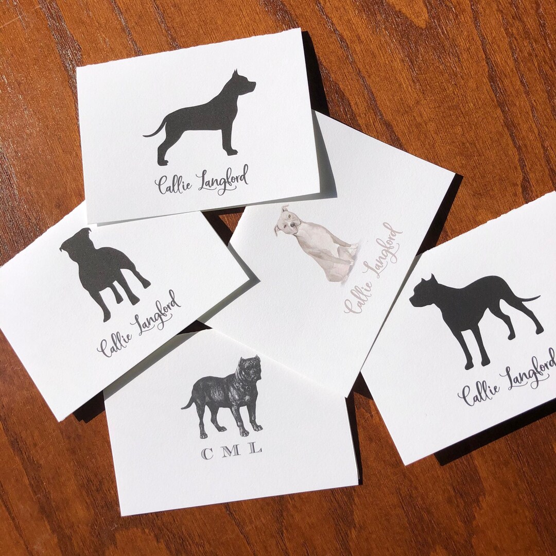 Personalized Pit Bull Cards - Etsy