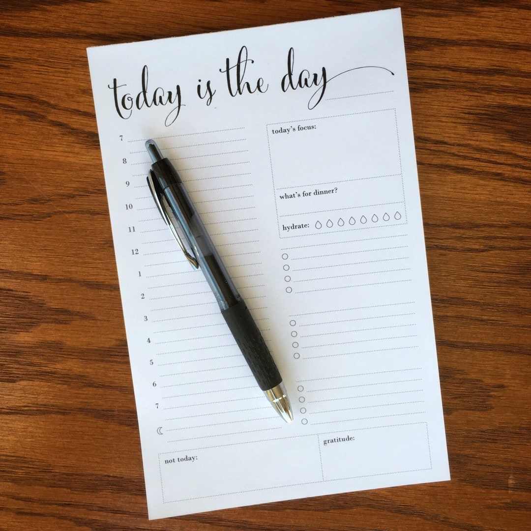 Daily Time Blocking Planner Pad With Half Hourly Breakdown - Etsy
