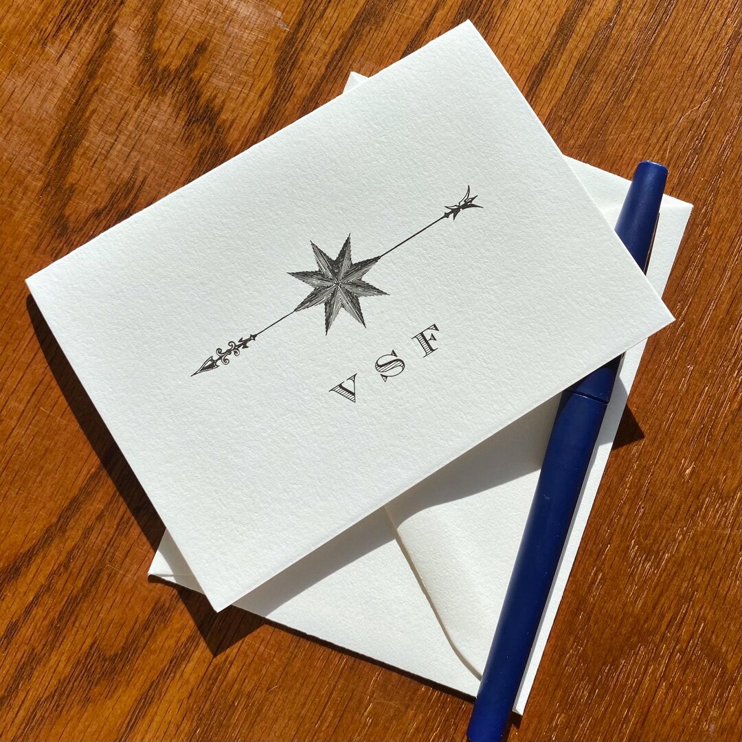 Navigation Star Note Cards | Maritime Heritage | Personalized - Etsy