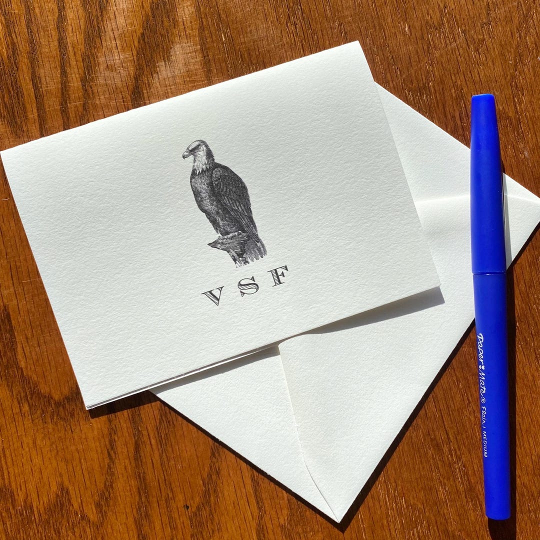 Eagle Note Cards | Military Heritage | Personalized - Etsy