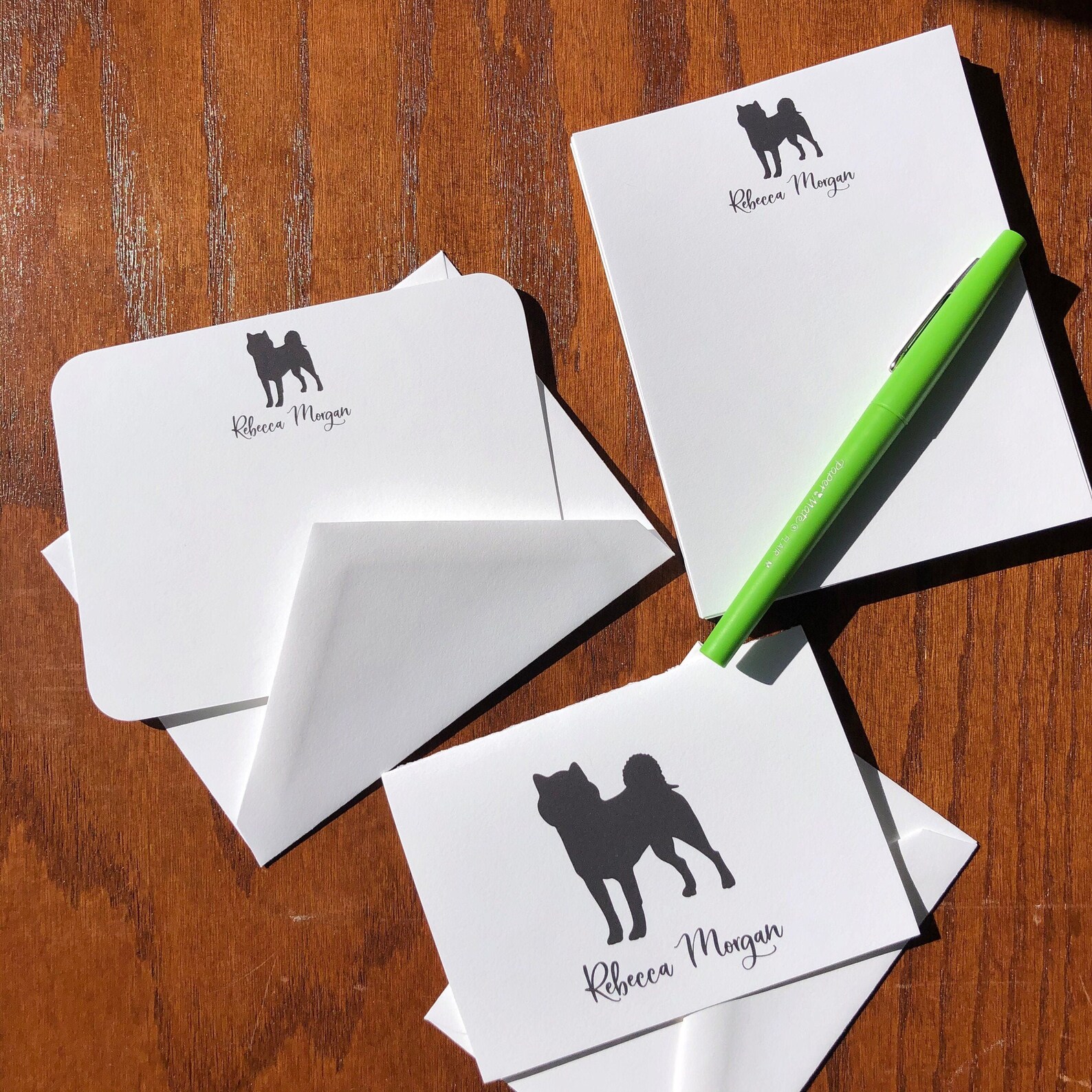 Personalized Shiba Inu Note Cards - Etsy