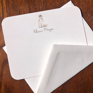 Personalized Siberian Husky Note Cards - Etsy