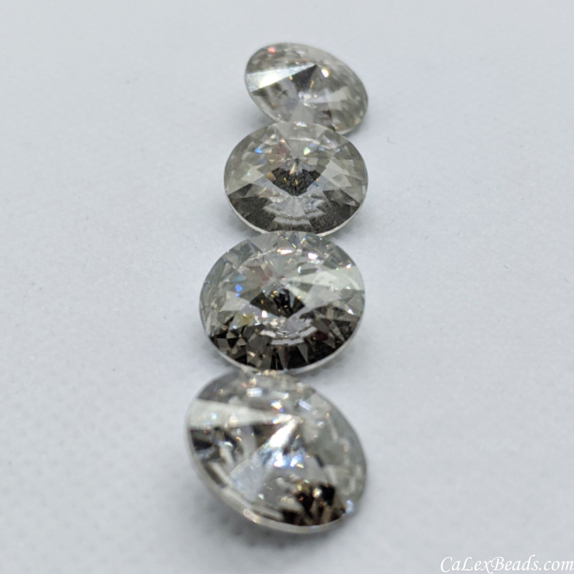 Swarovski Rivoli Crystals in Silver shade 1122 12mm and 14mm | Etsy