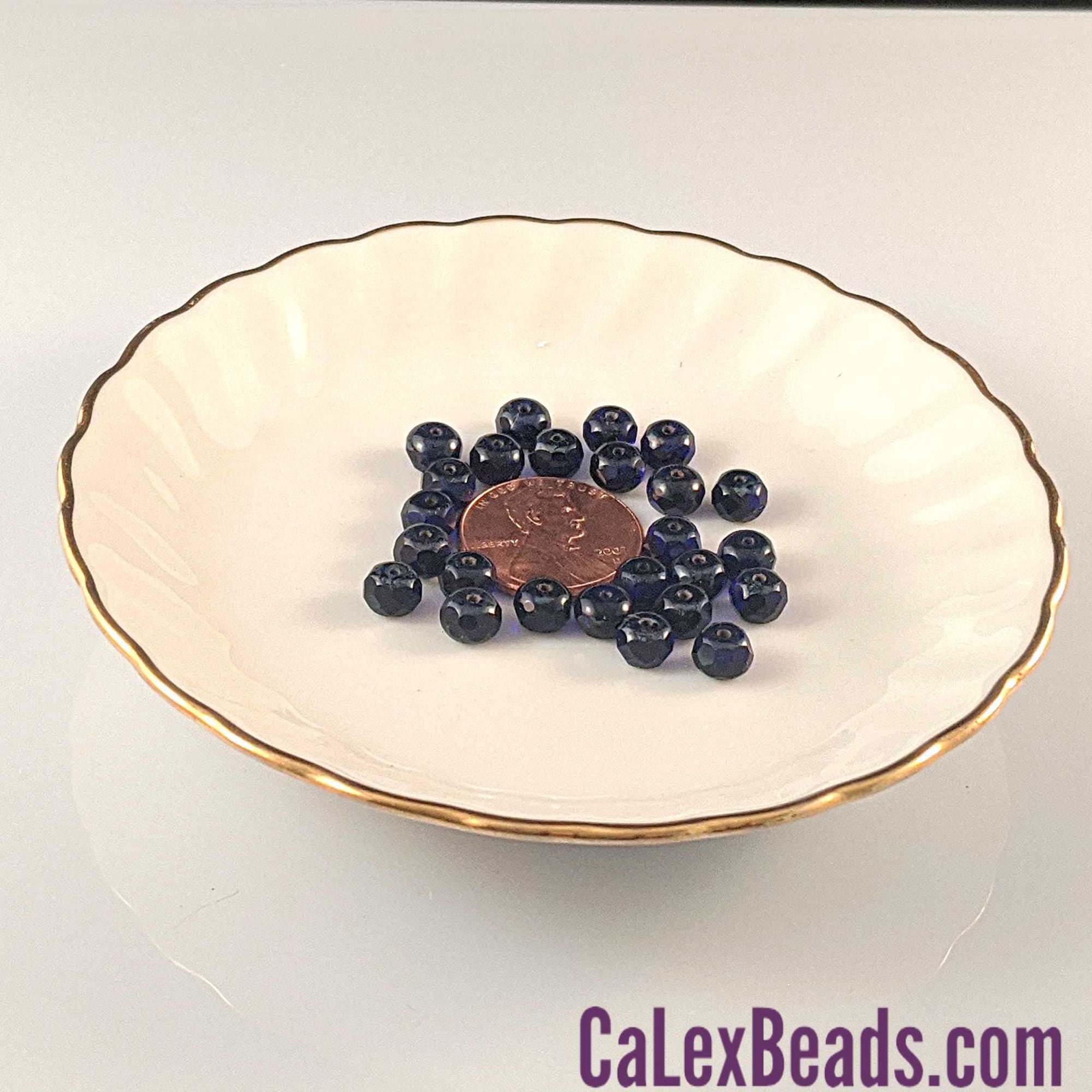 Faceted Fire Polished 4x6mm Gem Donut Rondell beads 25/pkg | Etsy