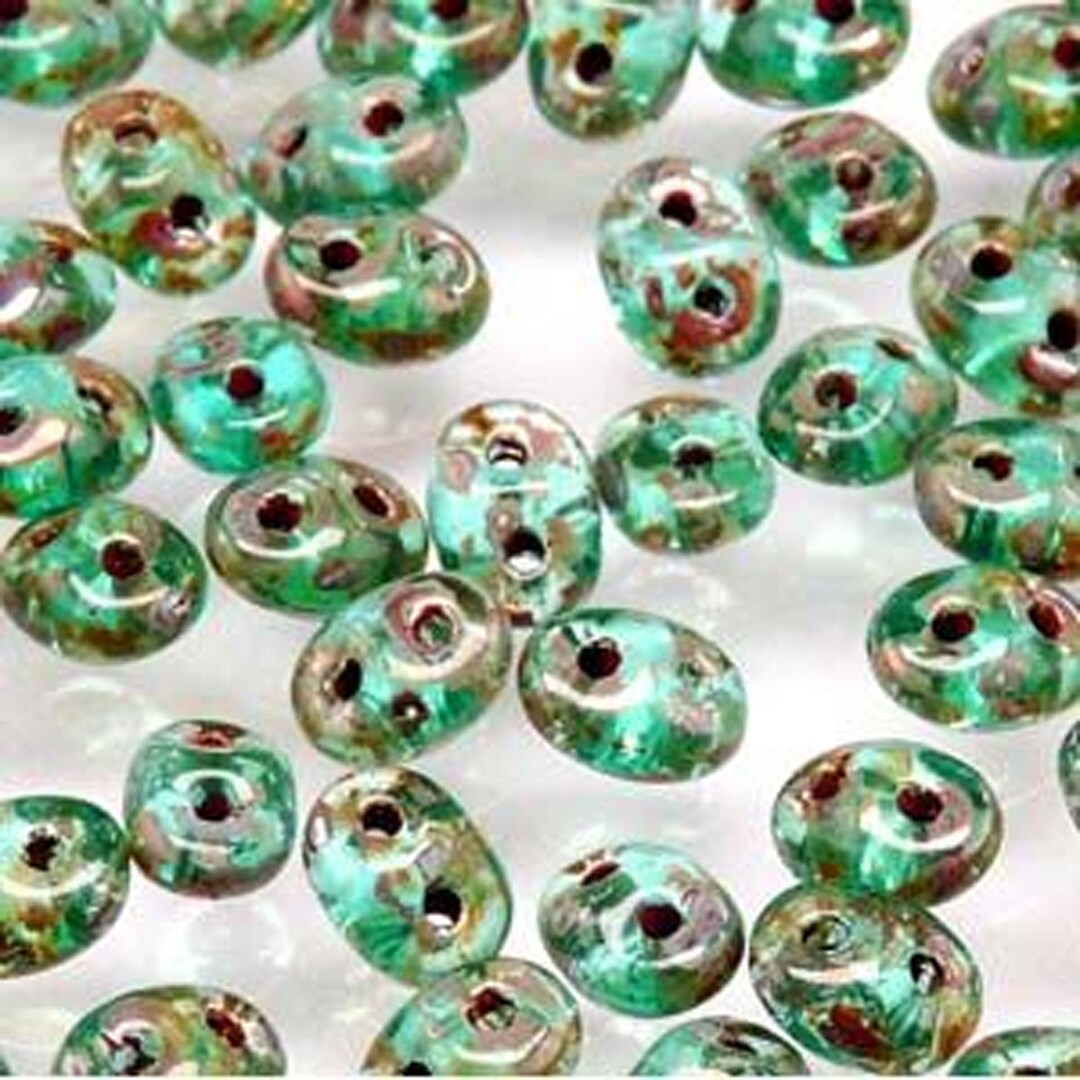 Superduo 2 Hole Beads, Czechmate 2.5x5mm in Picasso Colors, 10 Gram ...