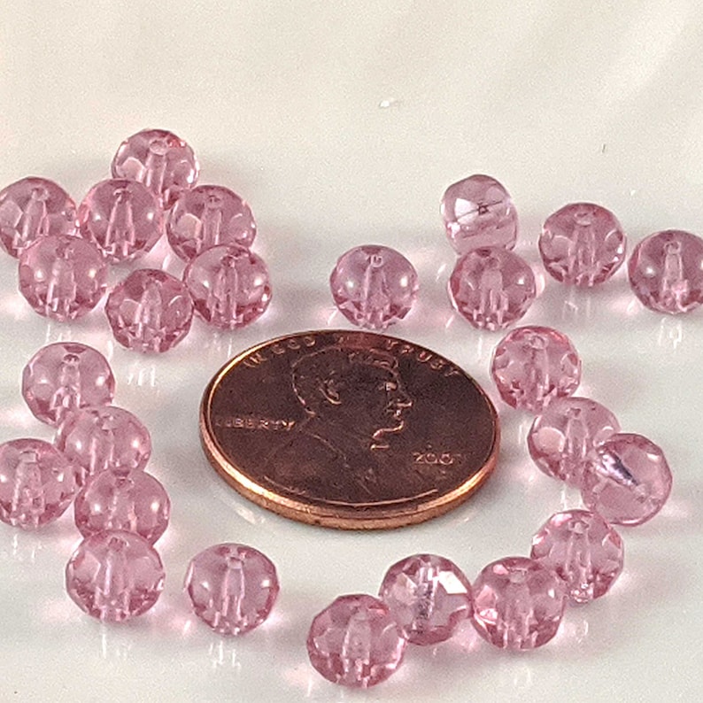 Faceted Fire Polished 4x6mm Gem Donut Rondell Beads 25/pkg - Etsy