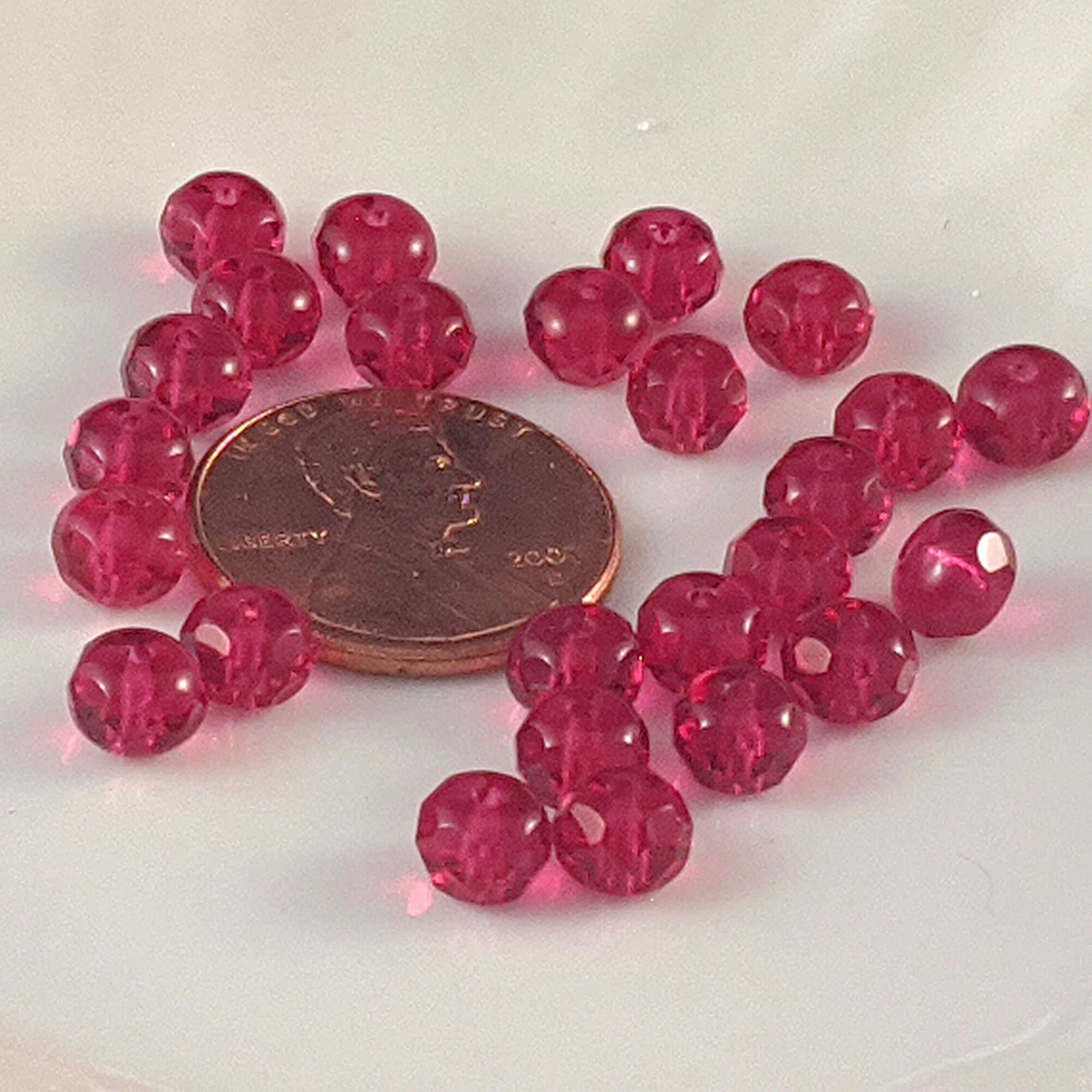 Faceted Fire Polished 4x6mm Gem Donut Rondell beads 25/pkg | Etsy