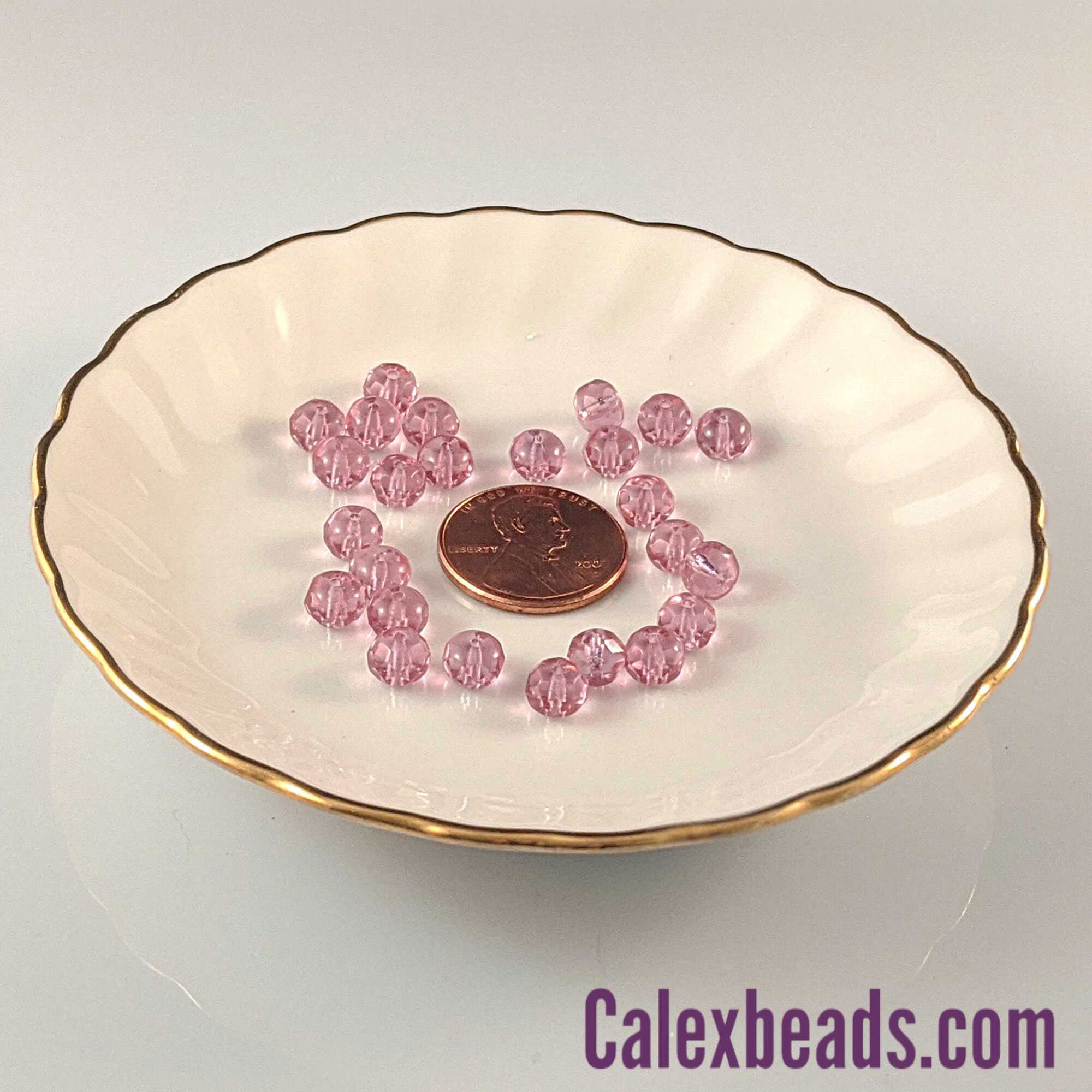 Faceted Fire Polished 4x6mm Gem Donut Rondell beads 25/pkg | Etsy