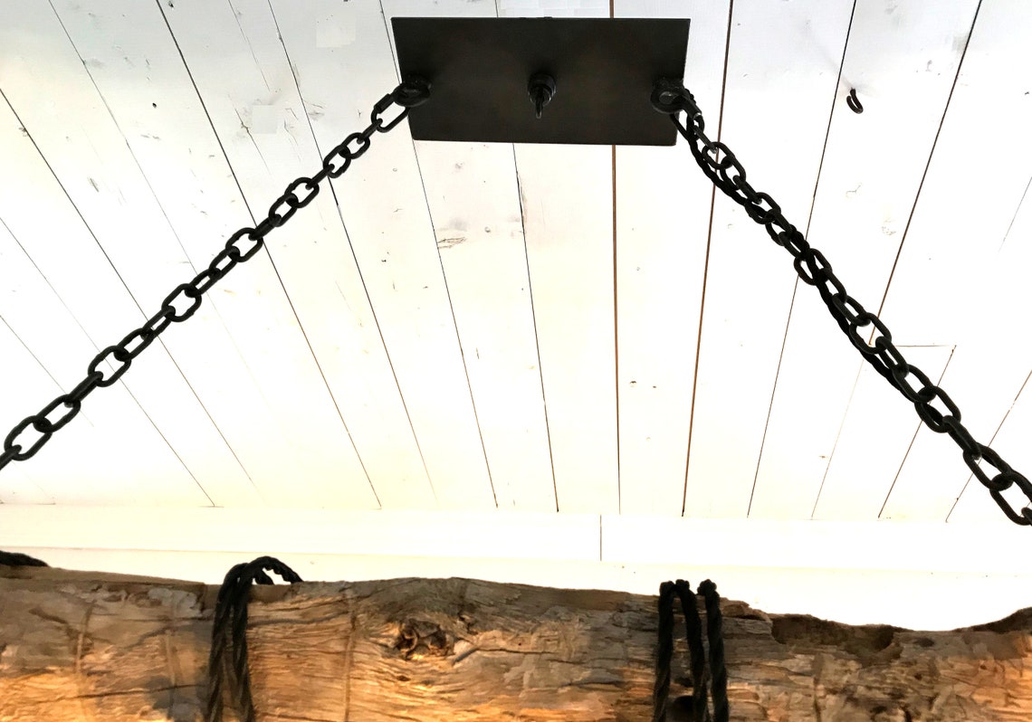 6 light log wrap with Iron accents. FREE SHIP Wood Light | Etsy