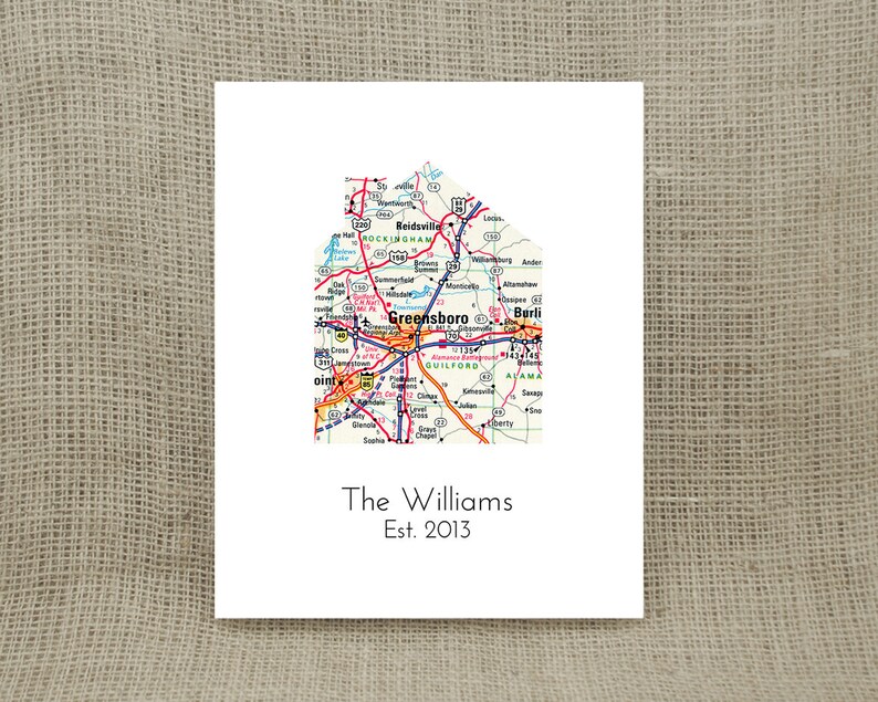 Our First Home Personalized City Map Makes a Wonderful First | Etsy