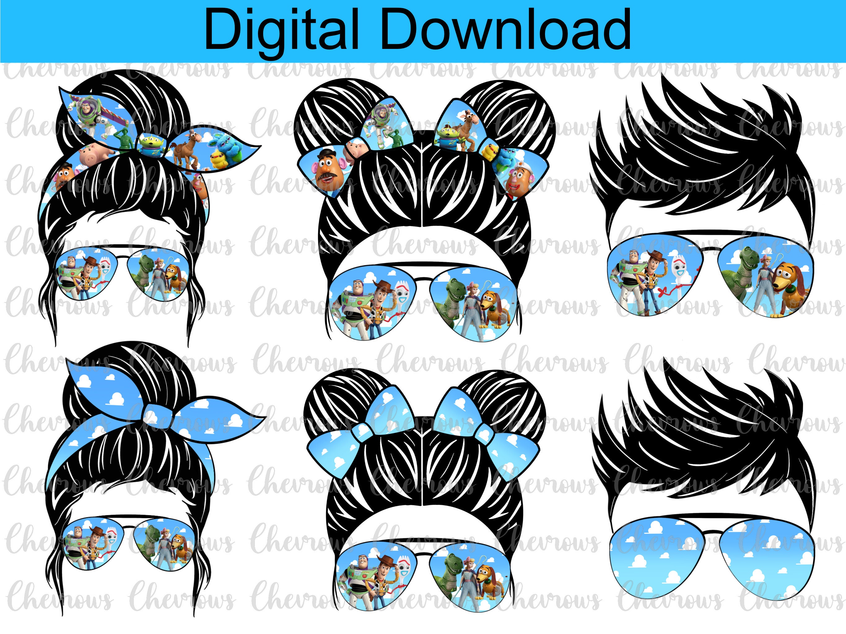 Toy Story Messy Bun Mom Life Kid Life Son Daughter - Etsy