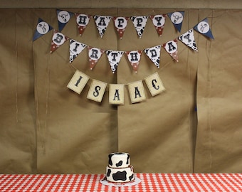 Western Cowboy Rodeo Party Theme Pennant Banner Happy - Etsy