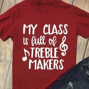 Treble Makers Music Teacher Shirt: Choir Band Tee - Etsy