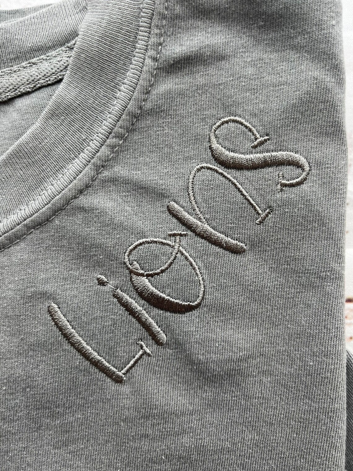 Custom Embroidered Collar Design, School Mascot, Tonal Comfort Colors ...