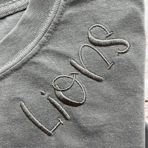 Custom Embroidered Collar Design, School Mascot, Tonal Comfort Colors ...