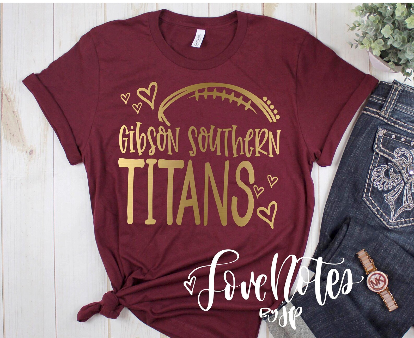 Titans Football Mom Shirt: Maroon & Gold, High School Pride - Etsy