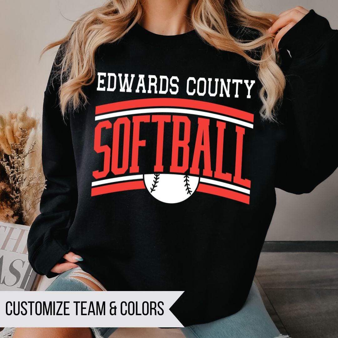 Custom Softball Team Shirt, Softball Team Spirit Shirt, Customizable ...