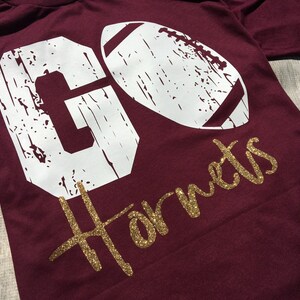 Customizable GO Mascot, Football Team Spirit, Go Hornets, Maroon and ...