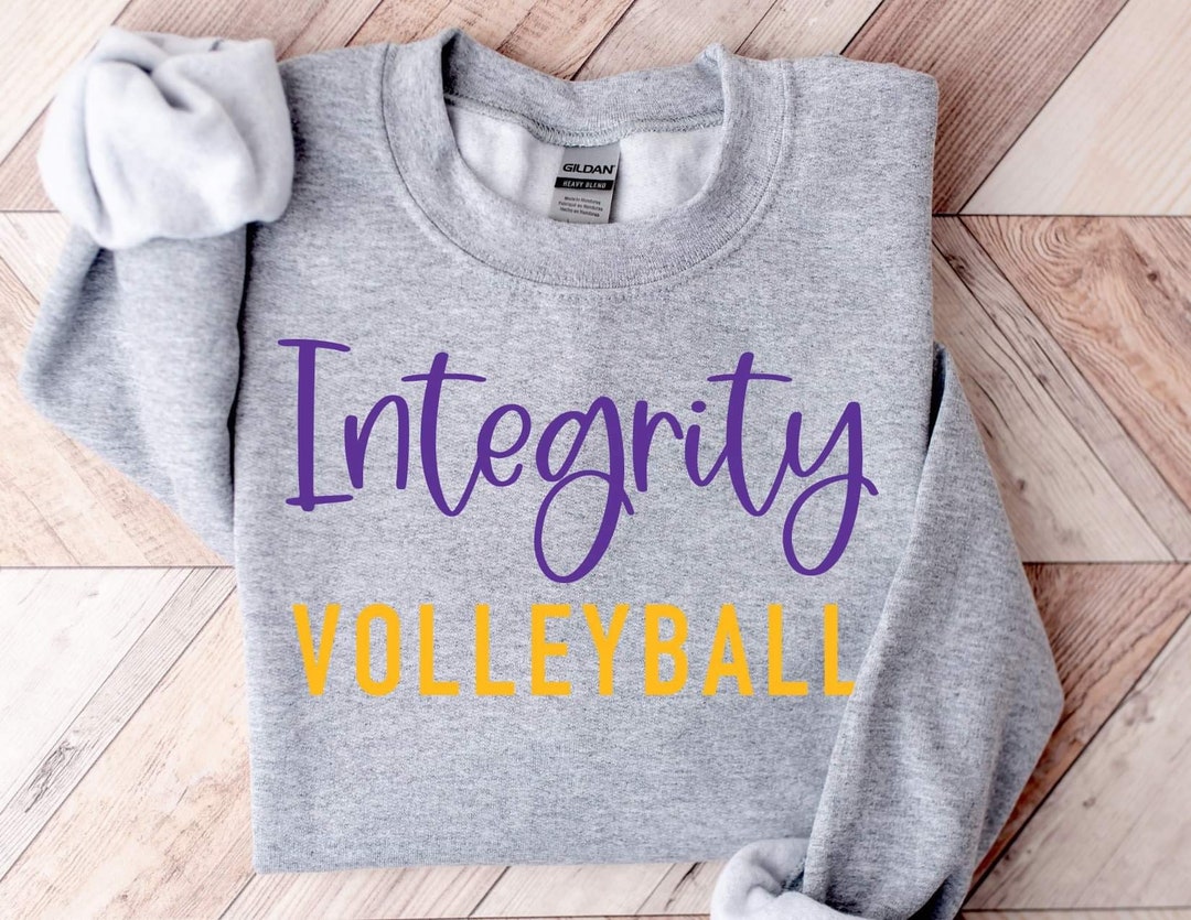 Puff Integrity Volleyball Crewneck, Script Crewneck Sweatshirt, Puff 3D ...