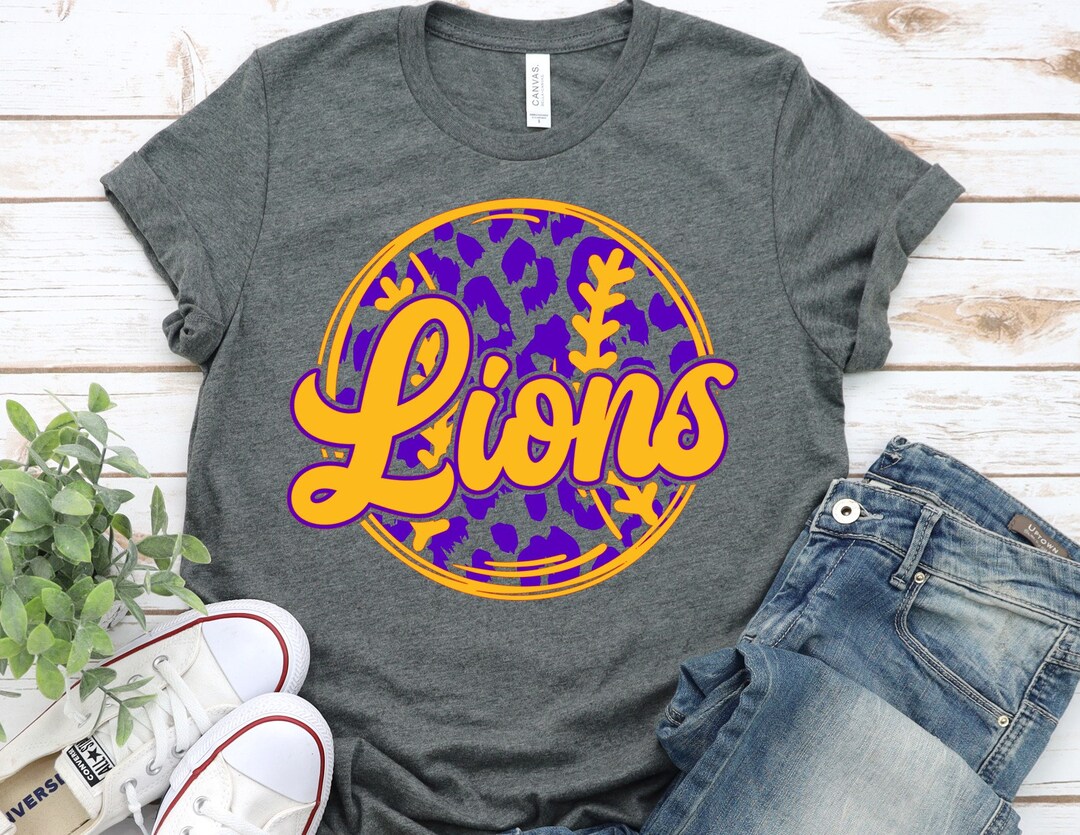 Lions Softball Team Shirts, Leopard Print Softball, Leopard Print ...
