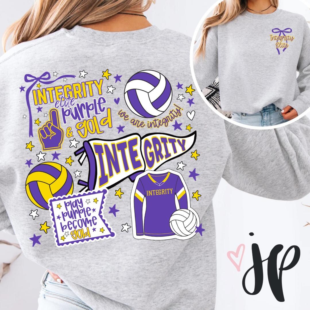 Integrity Elite Volleyball Collage, Front Pocket-sized Design, Full ...