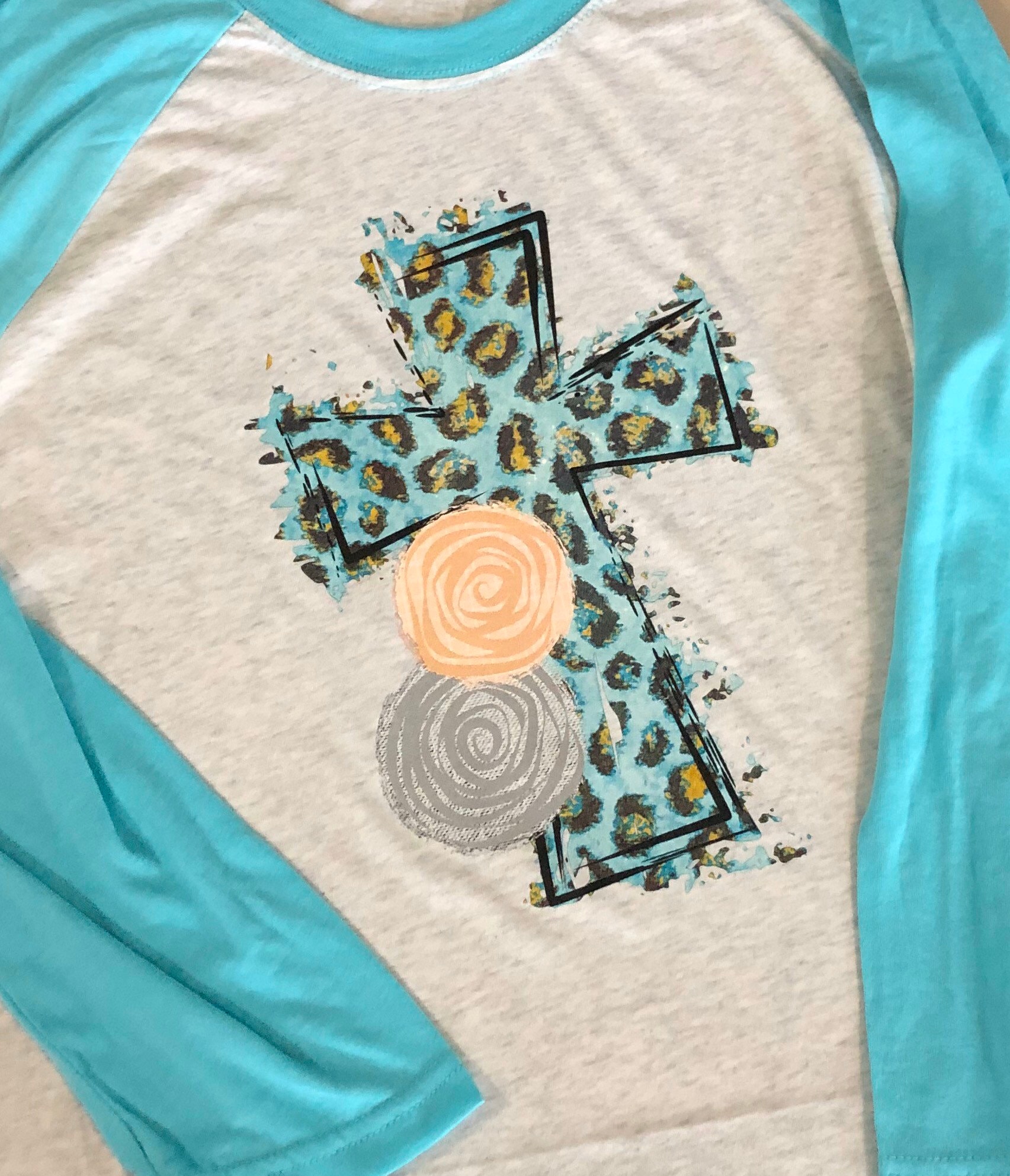 Moving Sale, Limited Quantities, Sizes, Tahiti Blue Unisex Fit Raglan ...