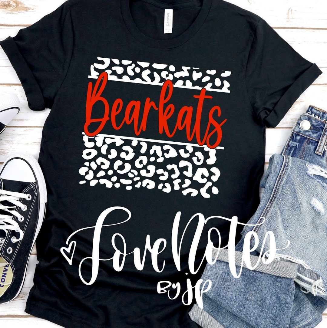 Customizable Team Spirit Shirt, Matte Red Bearkats Custom School Gear ...