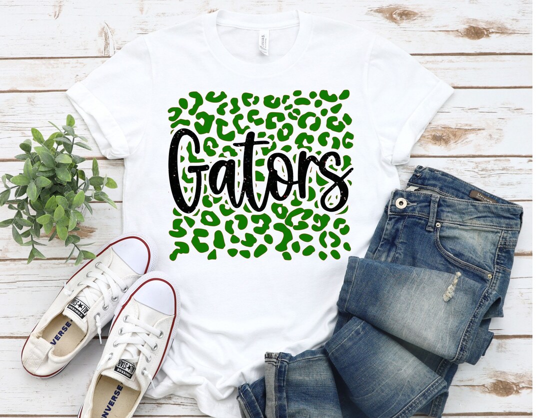 Gators Customizable Team Spirit Shirt, Black Glitter, Custom School ...
