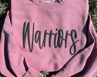 Puff Vinyl and Glitter Outline, Custom Volleyball Team Crewneck ...