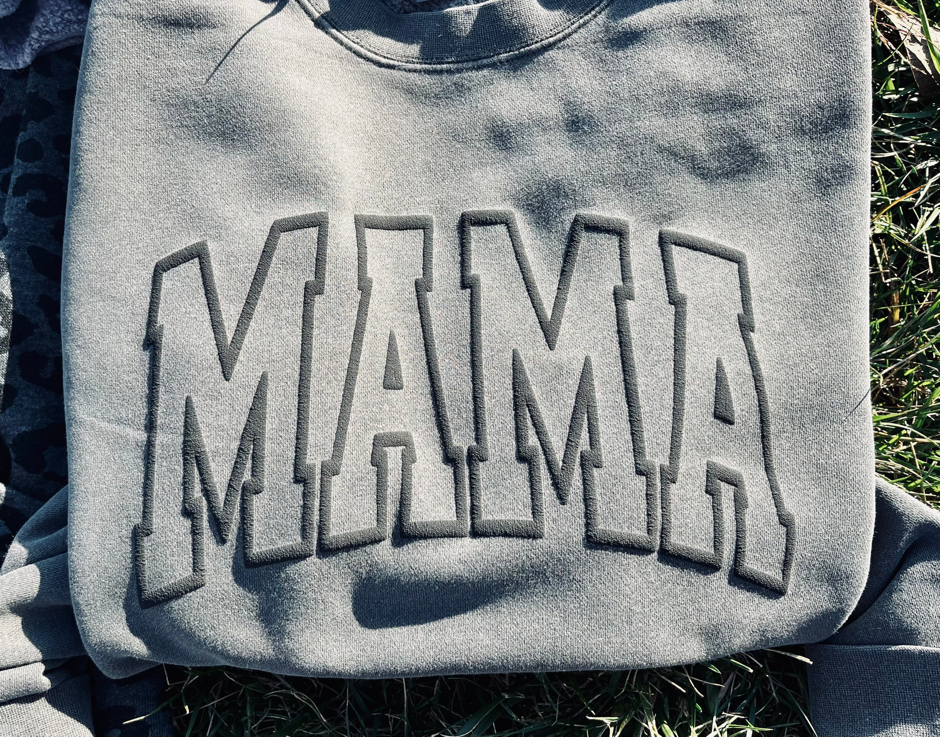 Puff Vinyl, MAMA Crewneck Sweatshirt - Etsy