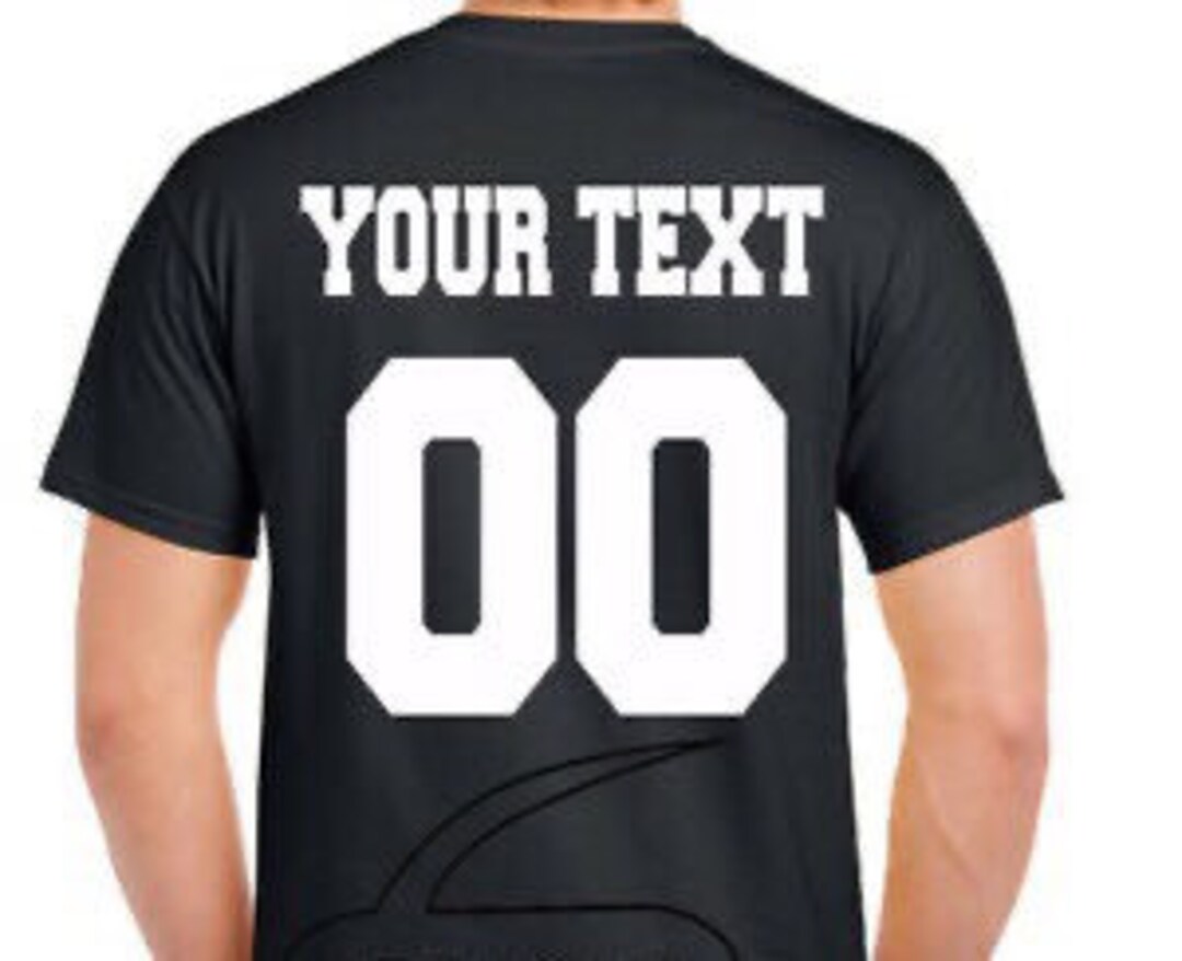 Add-on Custom Name And/or Number to Back - Etsy