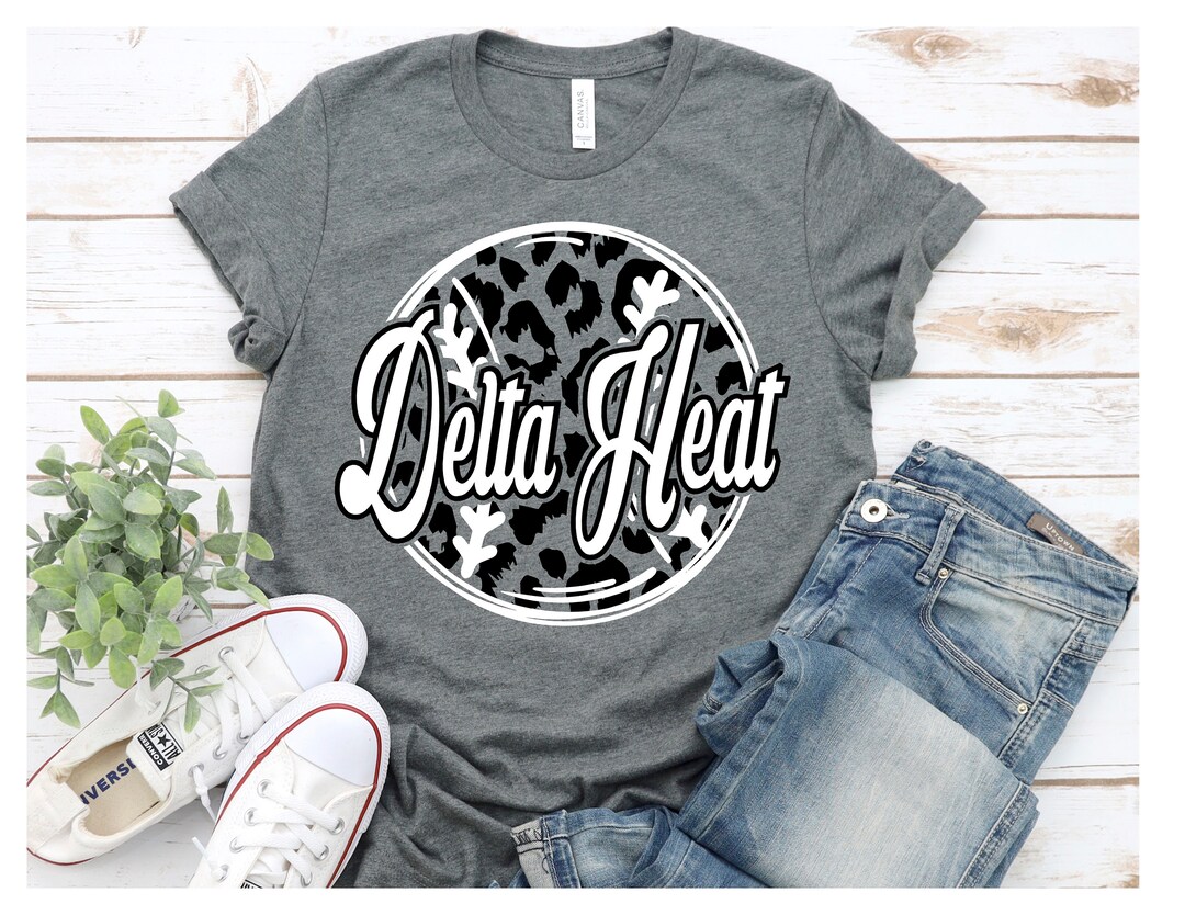Delta Heat Softball Team Shirts, Leopard Print Softball, Leopard Print ...