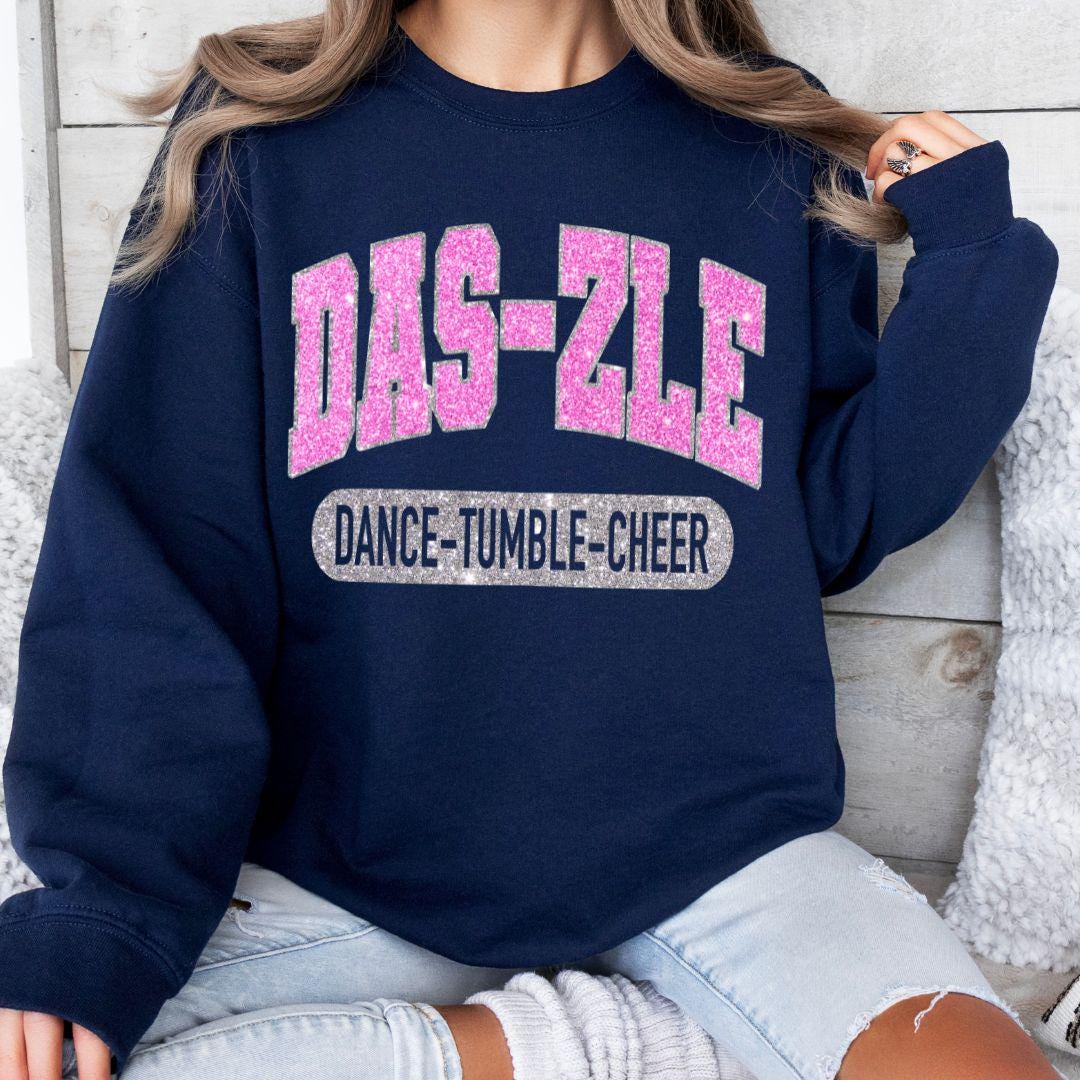Daszle Tumble and Dance Glitter Shirt, Arch Glitter Design, Unisex Fit ...