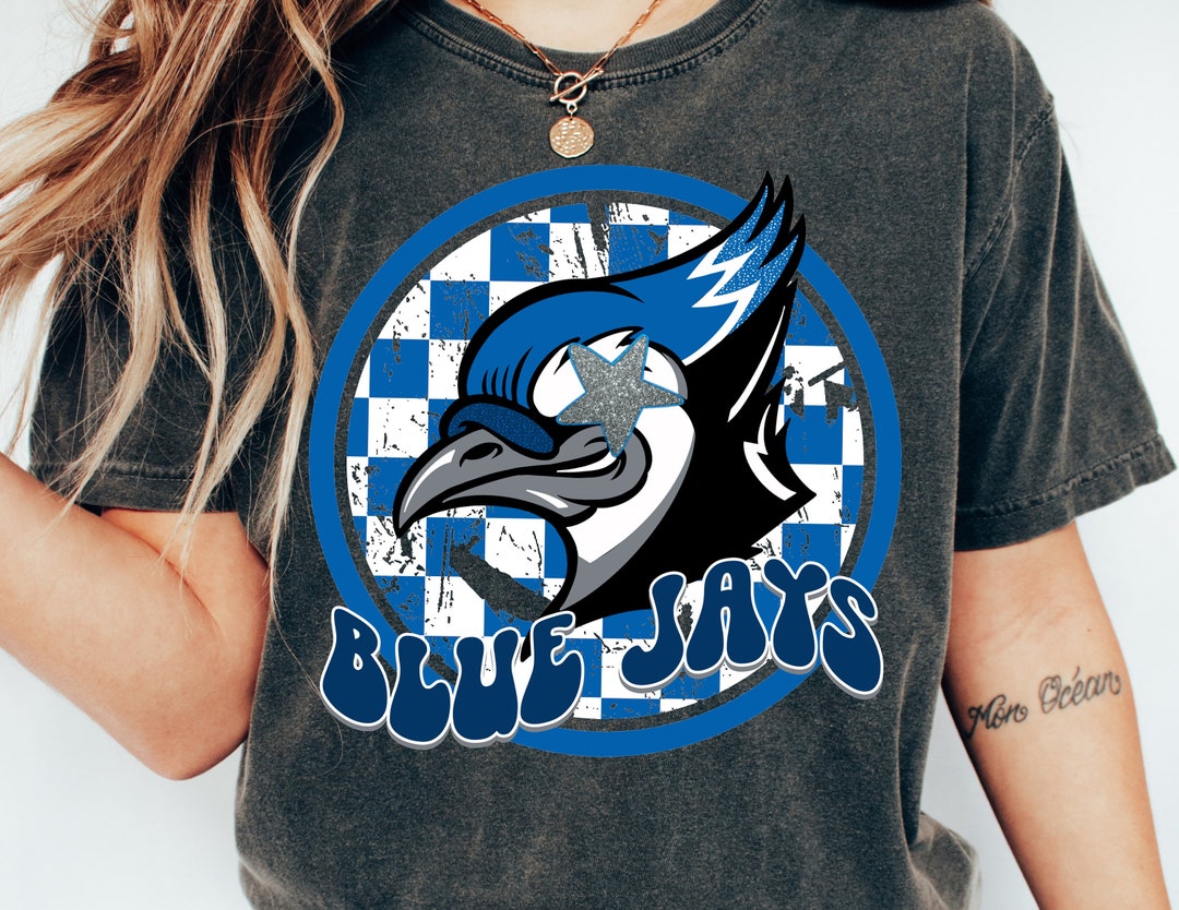 Blue Jays Blue and White School Spirit Shirt, Comfort Colors Pepper ...