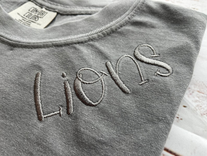 Custom Embroidered Collar Design School Mascot Tonal Comfort - Etsy