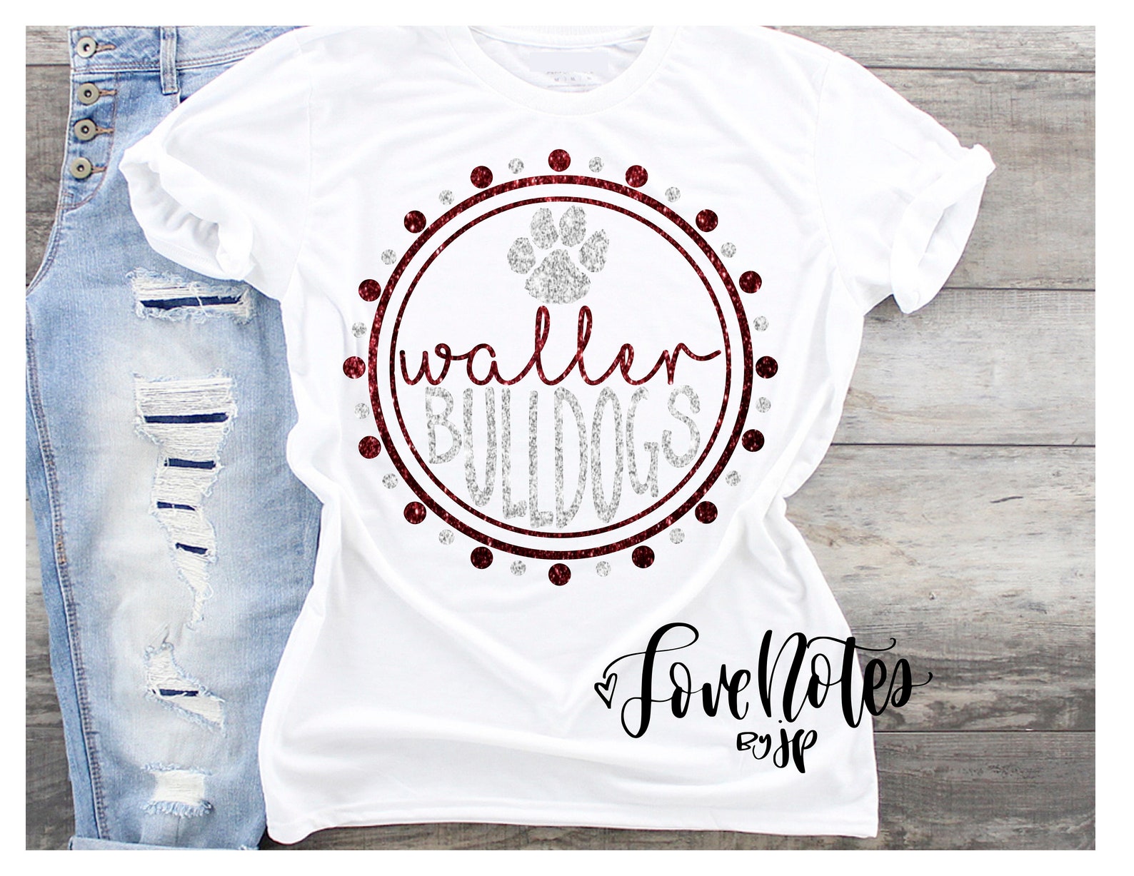 Custom Team Spirit Shirt Team Pride Black Glitter and Silver | Etsy