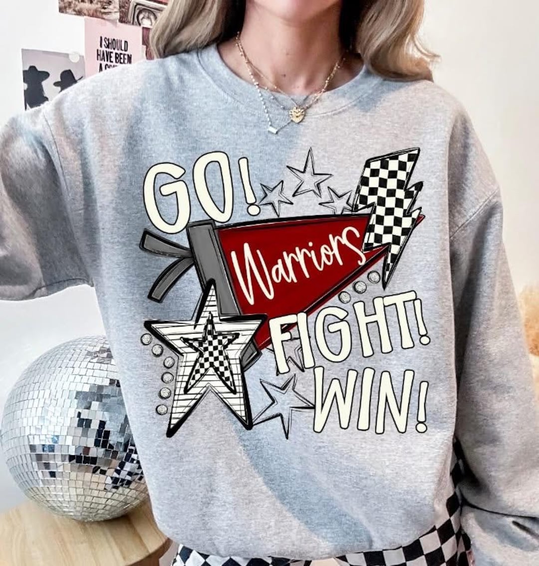 Custom Go, Fight, Win Team Spirit, Custom Colors Pennant Shirt, Unisex ...