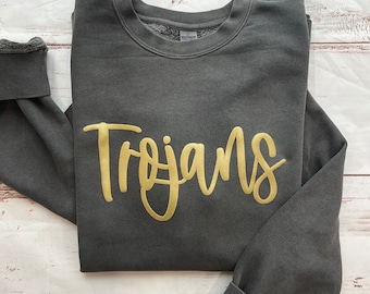 Puff Vinyl, Custom Team Crewneck Sweatshirt - Etsy