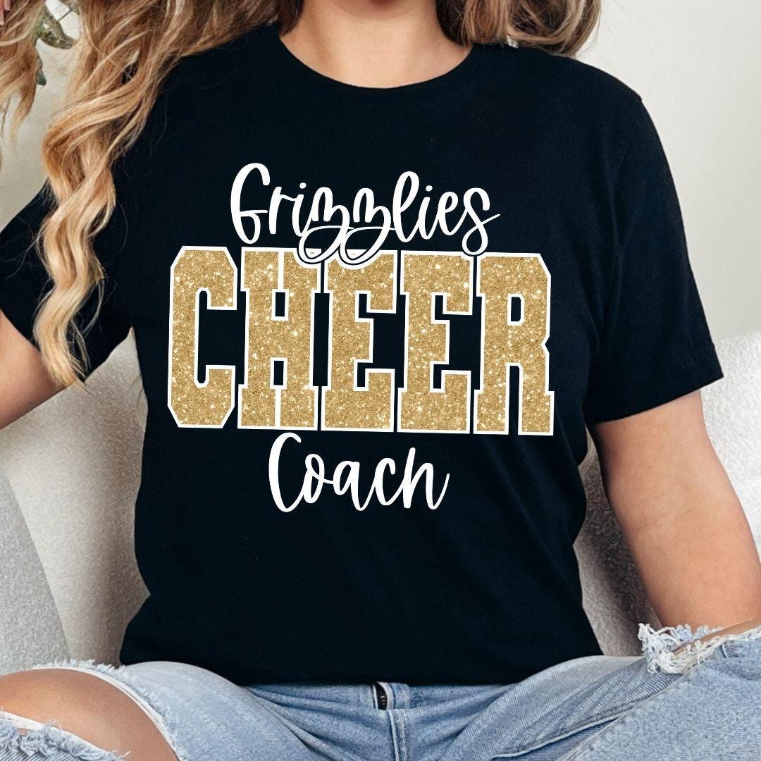 Custom Glitter Cheer Coach Shirt, Cheer Coach Gift, Glitter Cheer Team ...