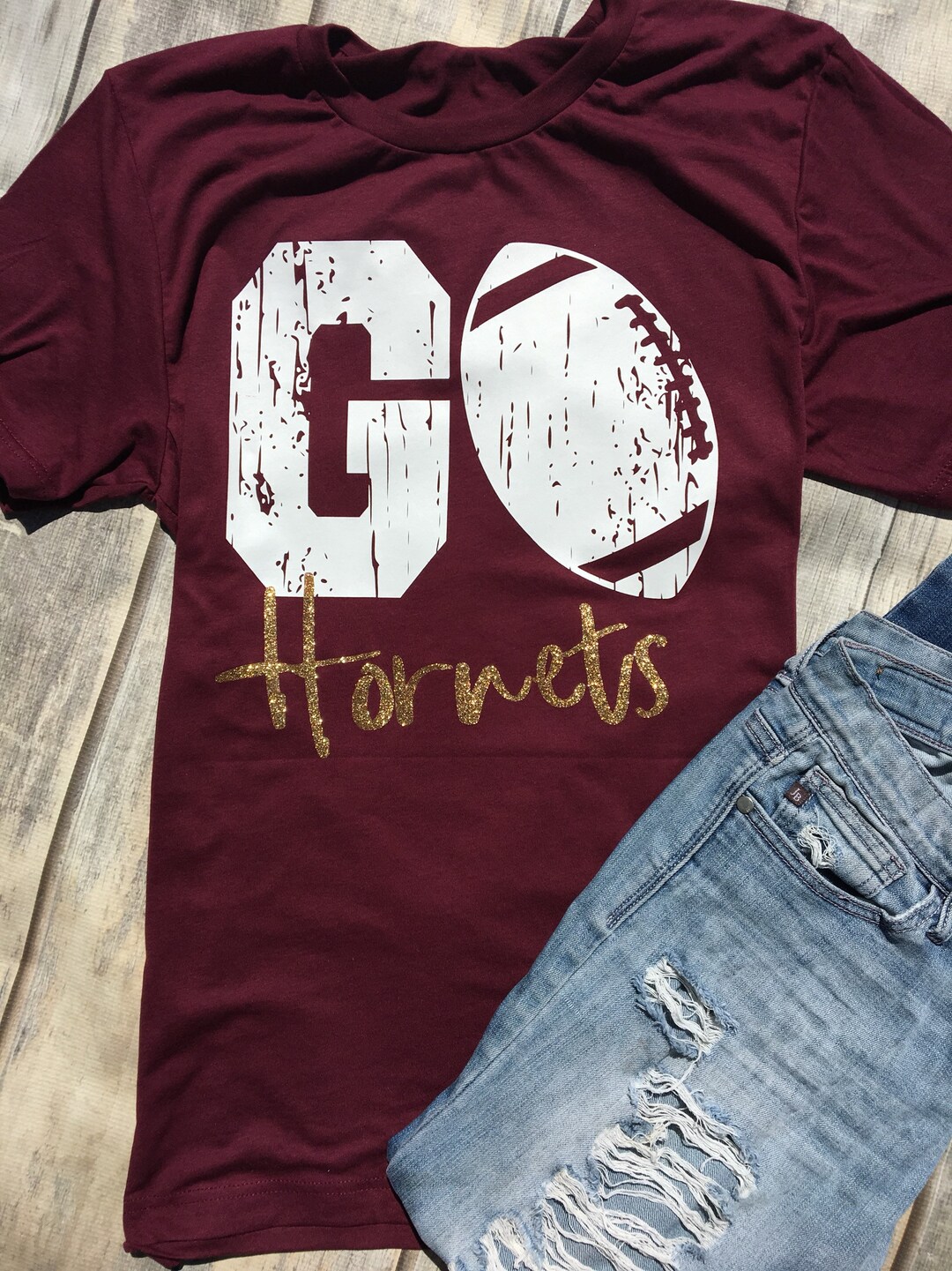 Customizable GO Mascot, Football Team Spirit, Go Hornets, Maroon and ...