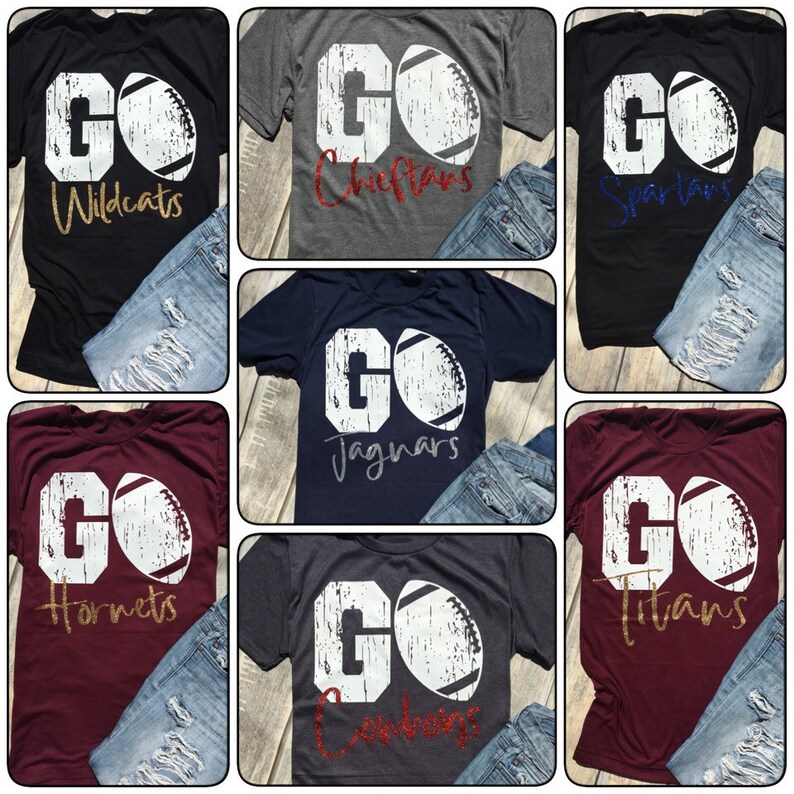 Customizable GO Mascot Football Team Spirit Go Bears Black - Etsy