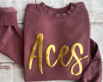 Puff Vinyl, Custom Team Crewneck Sweatshirt - Etsy