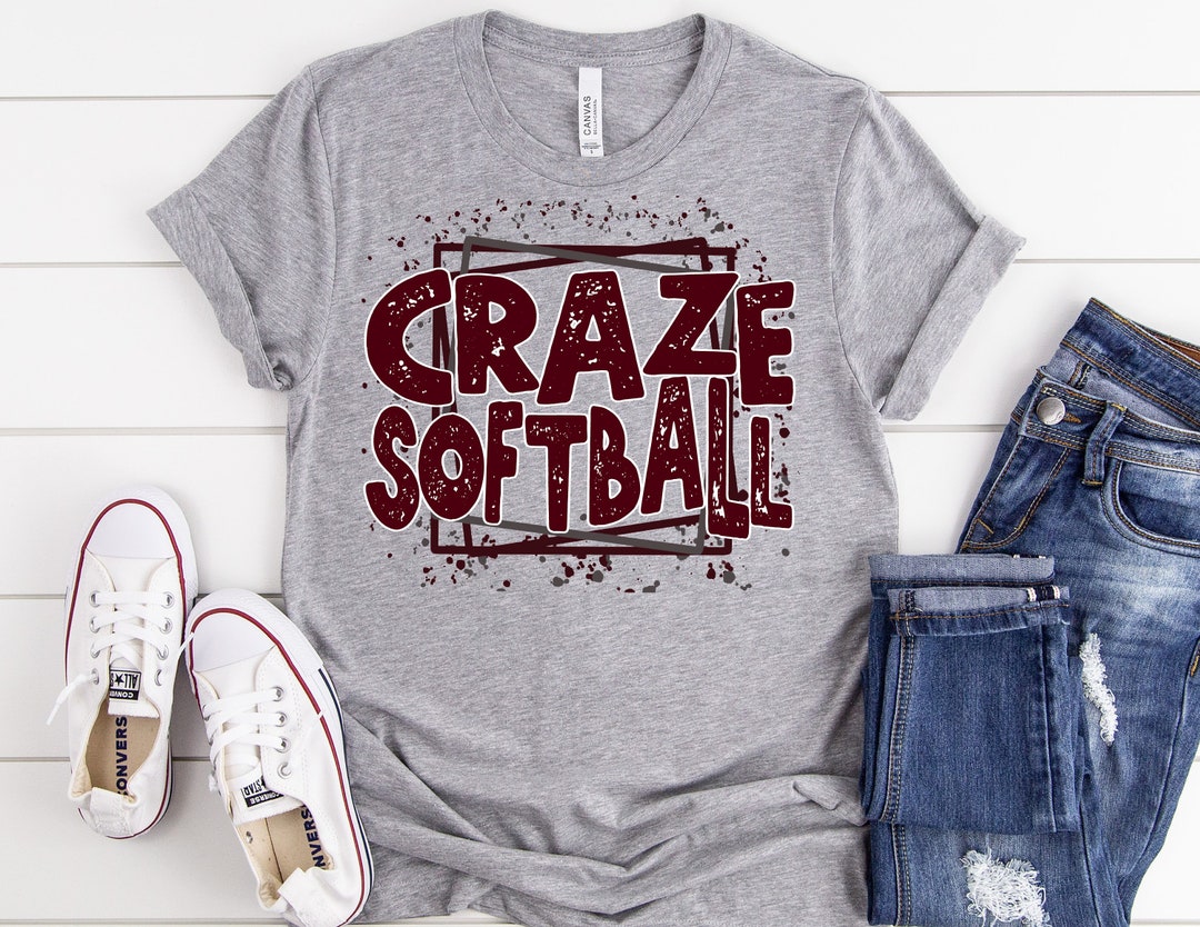 Craze Softball Splatter Shirt, Customizable Softball Team Shirts ...