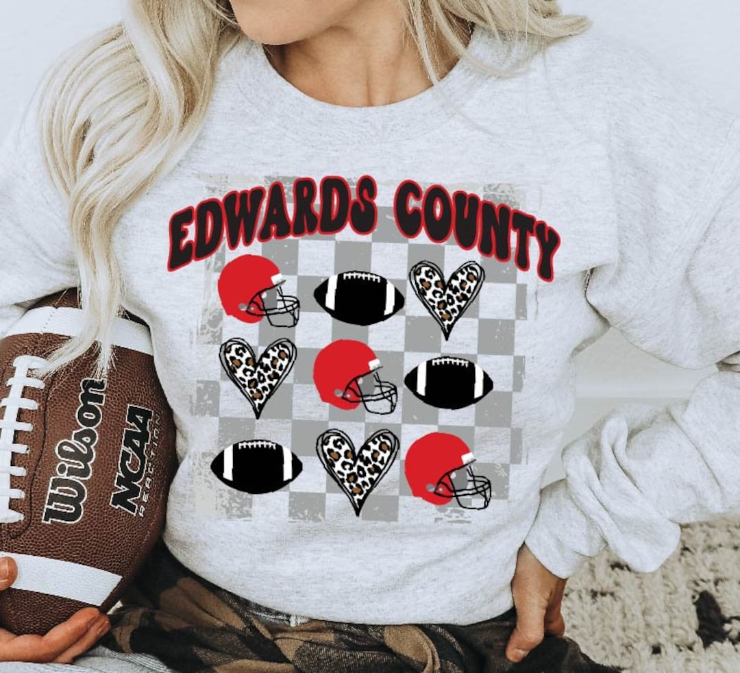 Red and Black Football Team Shirt, Helmets, Leopard Heart, Checkered ...