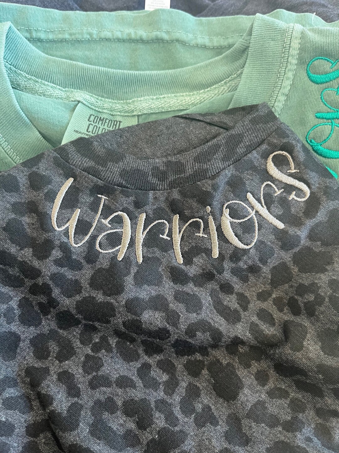 LAT Brand Black Leopard Print Shirt With Custom Embroidered Collar ...