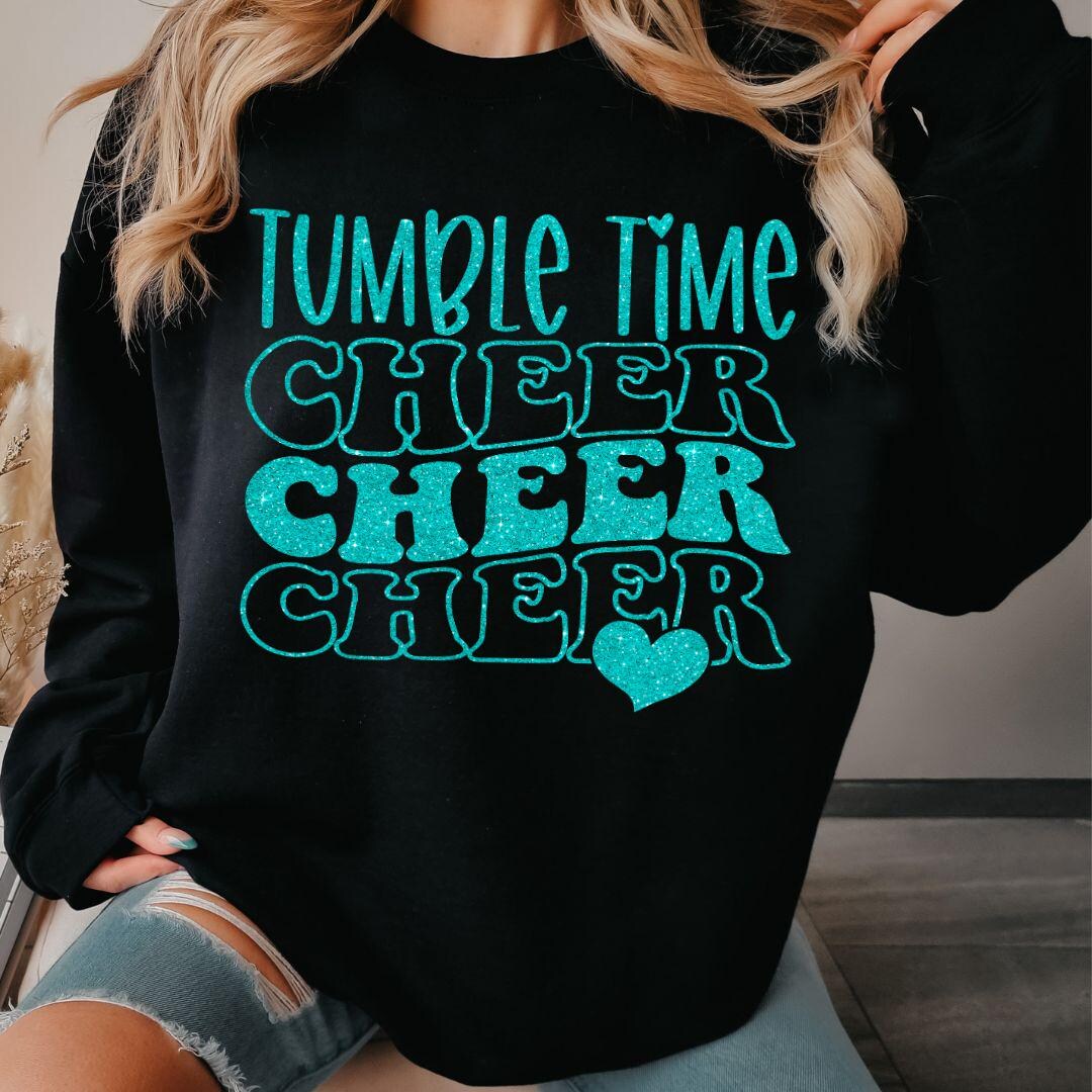 Tumble Time Cheer, Mermaid Teal Glitter, Unisex Fit - Etsy
