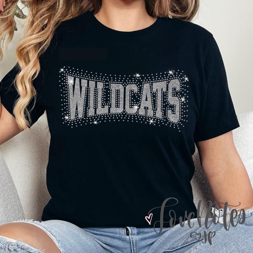Spangle and Glitter Team Mascot Shirt, Customizable, Custom Bling Team ...