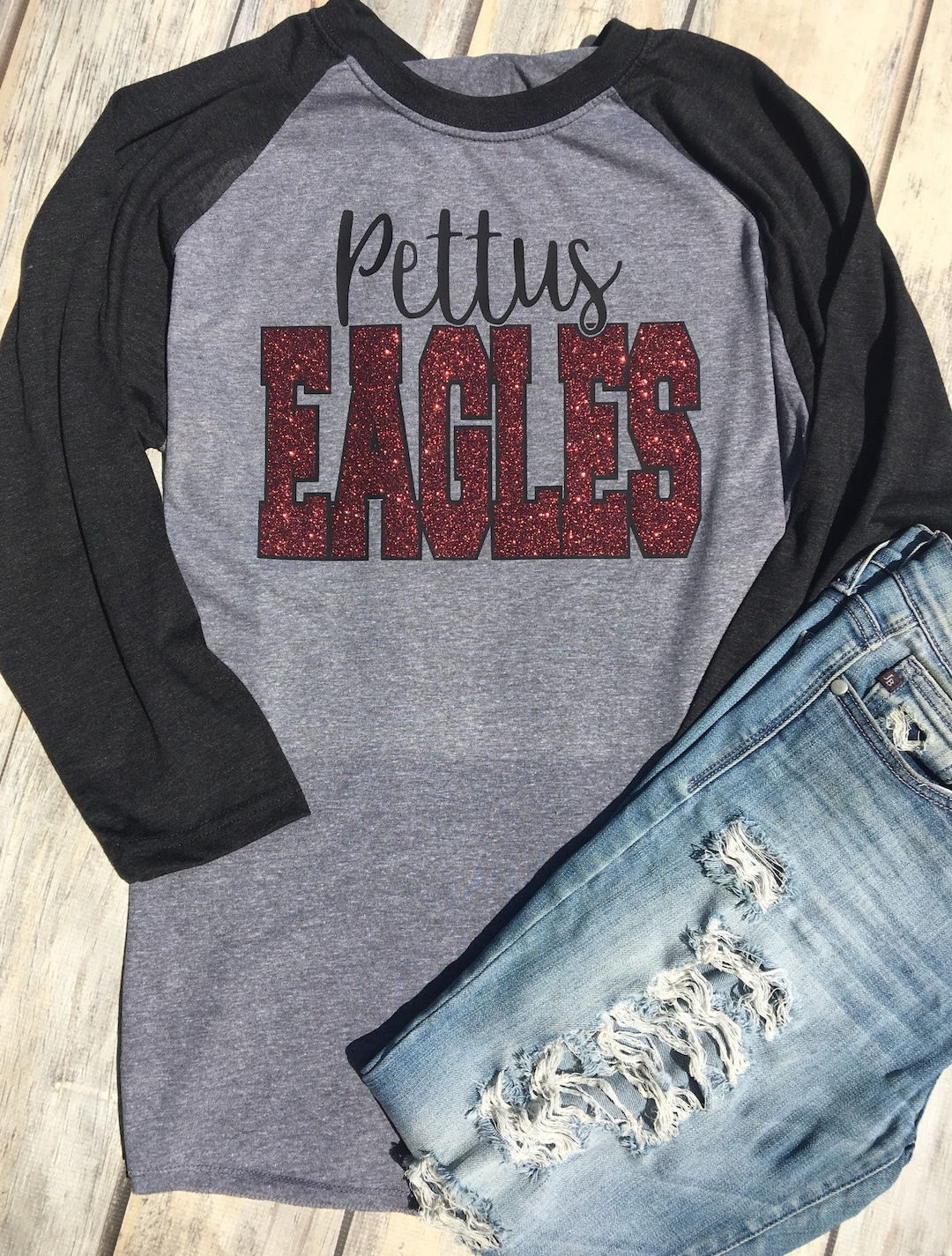 Customizable Team Spirit Shirt, Team Colors, Maroon Glitter Spirit Week ...