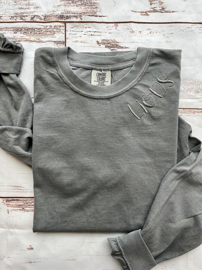 Custom Embroidered Collar Design School Mascot Tonal Comfort - Etsy