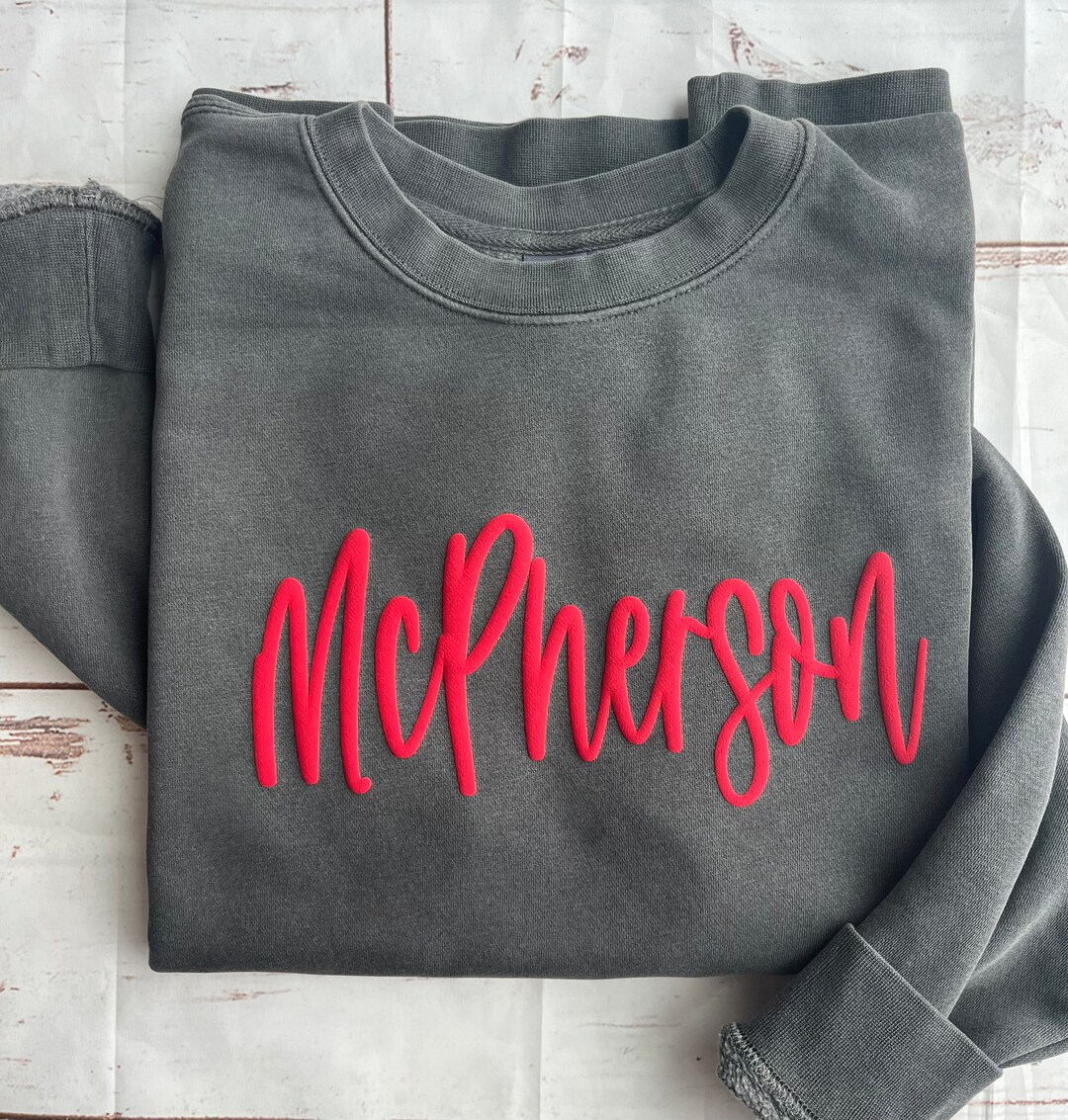 Puff Vinyl, Custom Team Crewneck Sweatshirt - Etsy